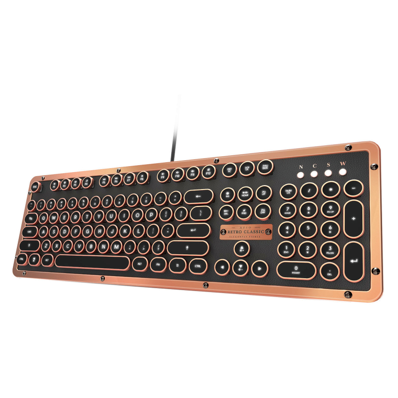 Azio Wired Retro Classic Keyboard - Artisan | Ink Depot