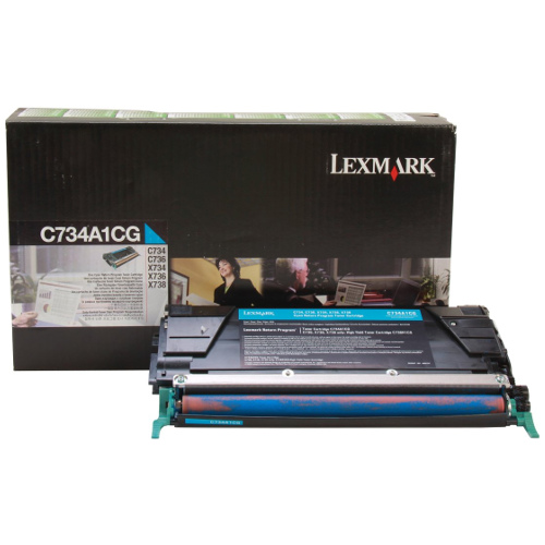 Lexmark C734A1CG Cyan Genuine Toner Cartridge | Ink Depot