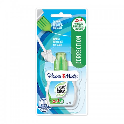 Paper Mate Liquid Paper 2-in-1 Cor Fluid 22ml - Box of 6 | Ink Depot