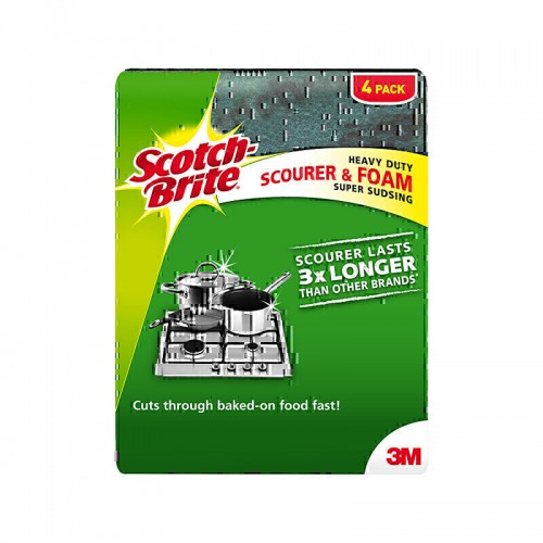 Scotch-Brite Heavy Duty Scourer Sponge - Pack of 4 | Ink Depot